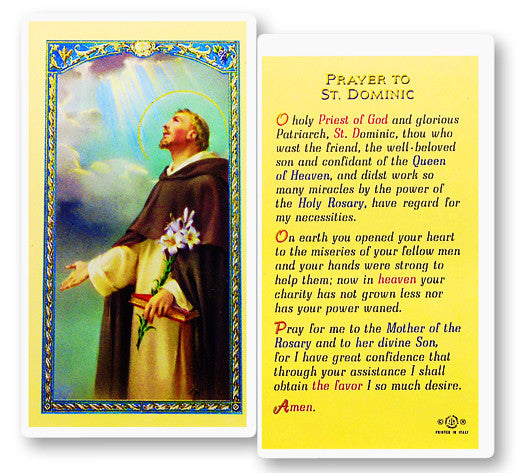 St. Dominic Holy Card – Lagron Miller Company