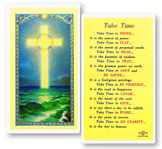 Take Time Holy Card – Lagron Miller Company
